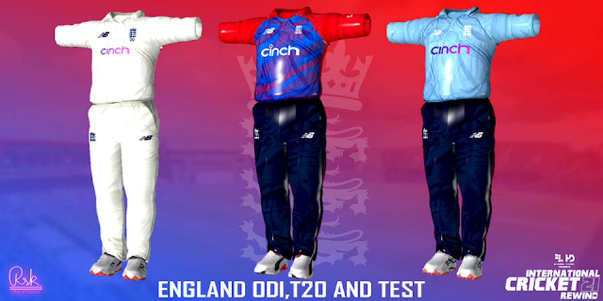 Team England all Formats(T20, ODI & Test) Kitspack | InsideCricSport