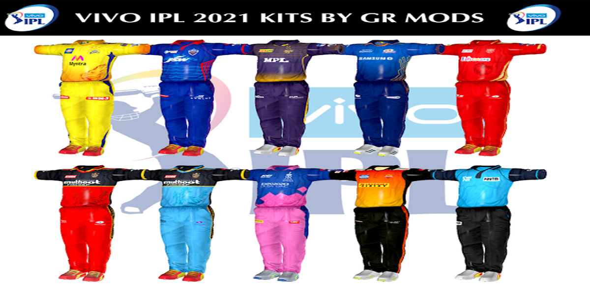 Vivo IPL 2021All Teams Kits by GR Mods | InsideCricSport